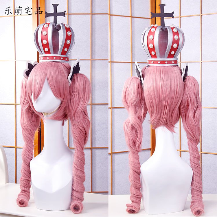 Cosplay princess Perona ONE PIECE wig pink wig imperial crown Smirnoff ...
