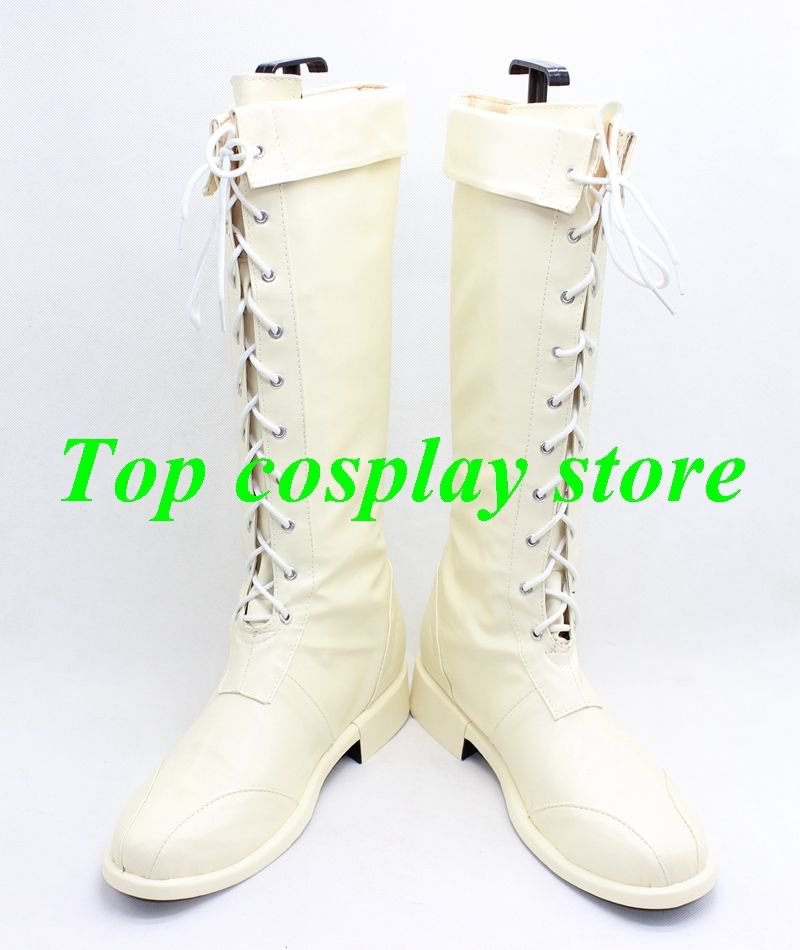 Street Fighter Cosplay Shoes Chun Li White Boots Version B shoe boot