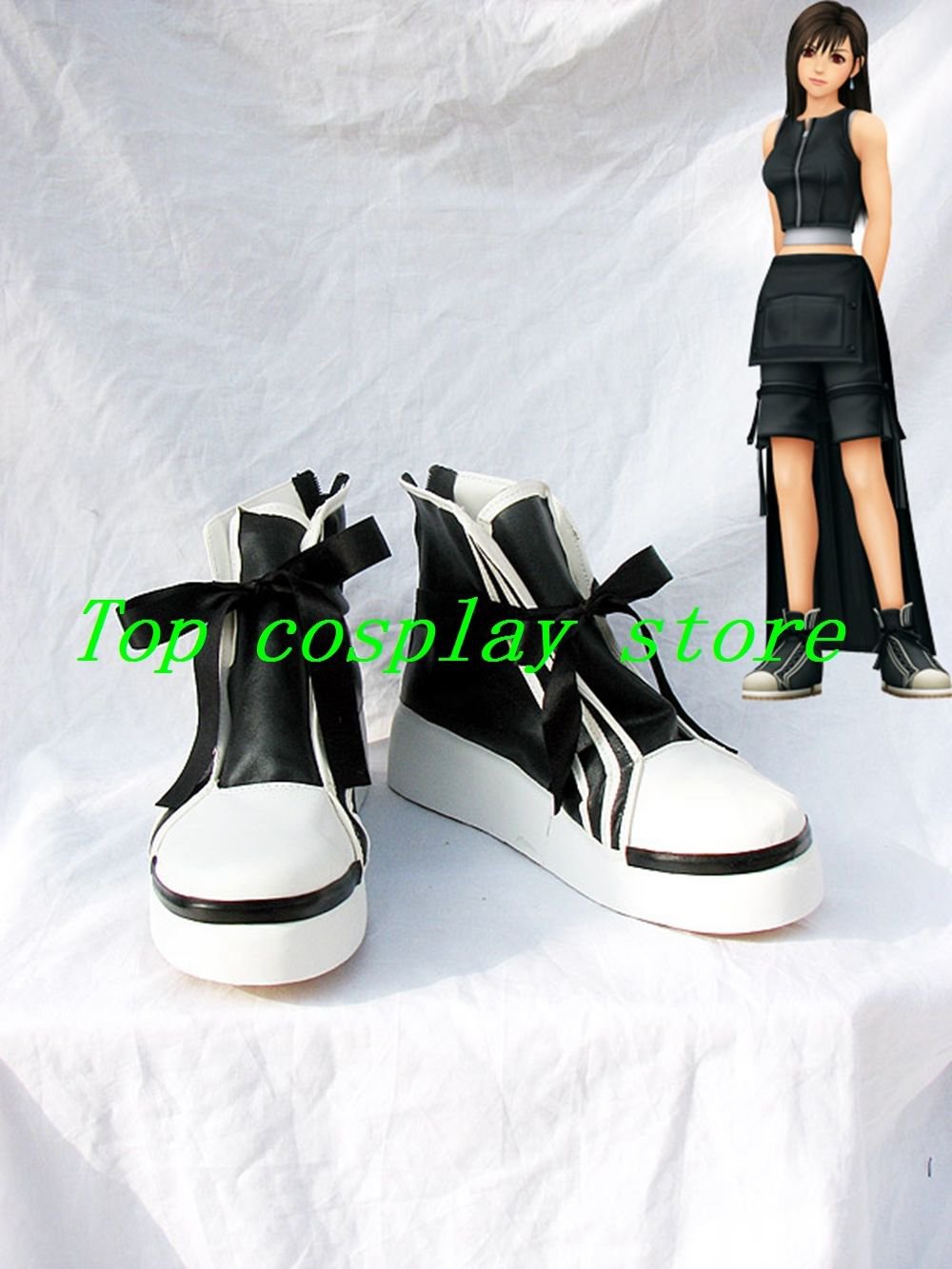 Final Fantasy VII Tifa Lockhart Ribbon Cosplay Shoes boots shoe boot ...