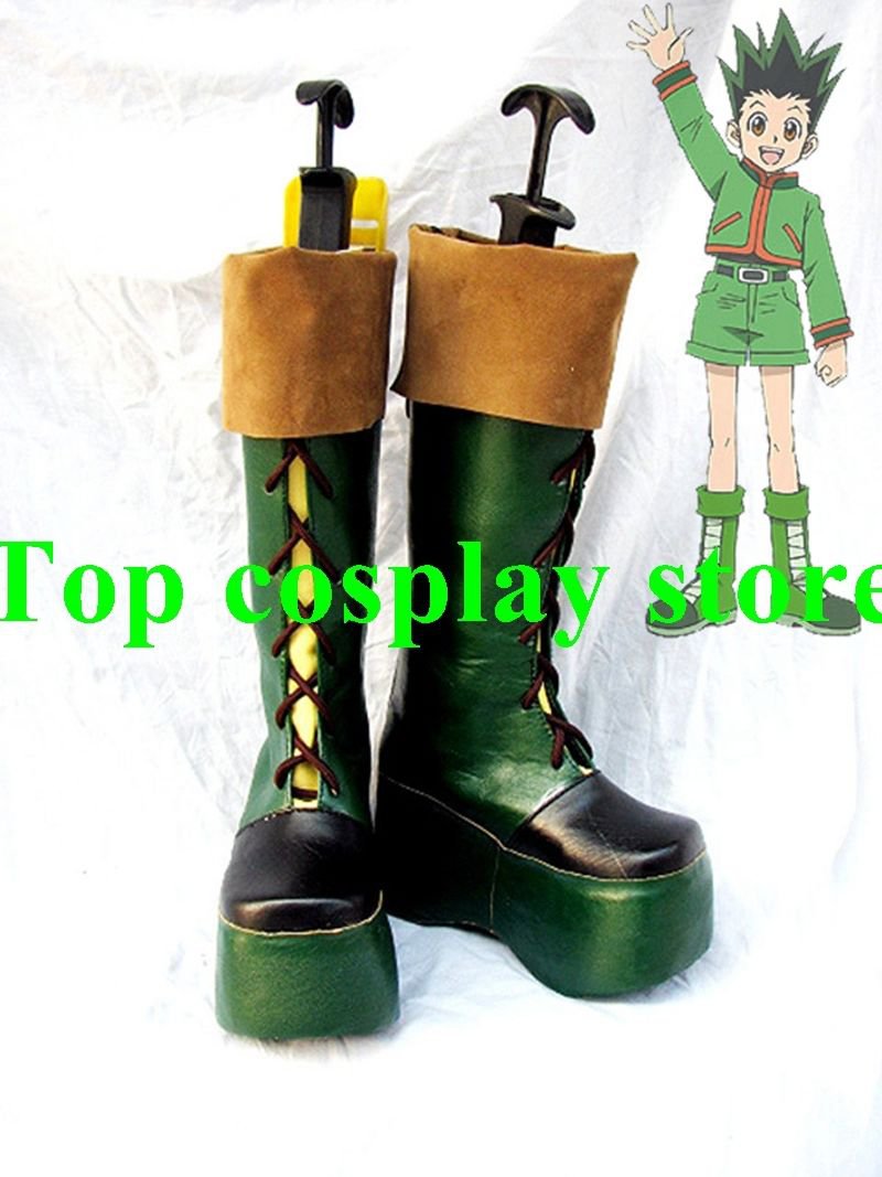 Hunter X Hunter Gon Freecss Cosplay Boots shoes green #HXH003 green ...