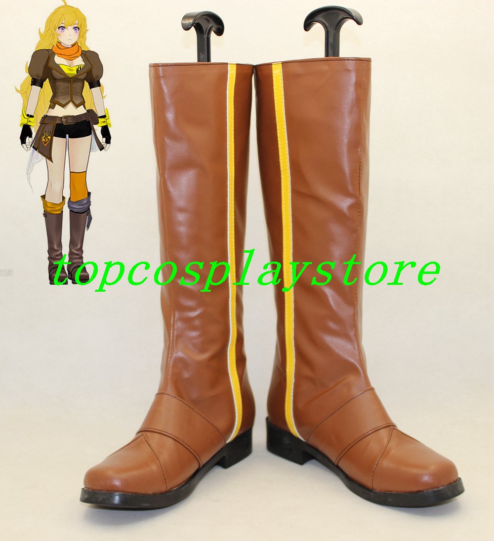 RWBY Yellow Trailer Yang Xiao Long cos Cosplay Boots Shoes shoe boot ...