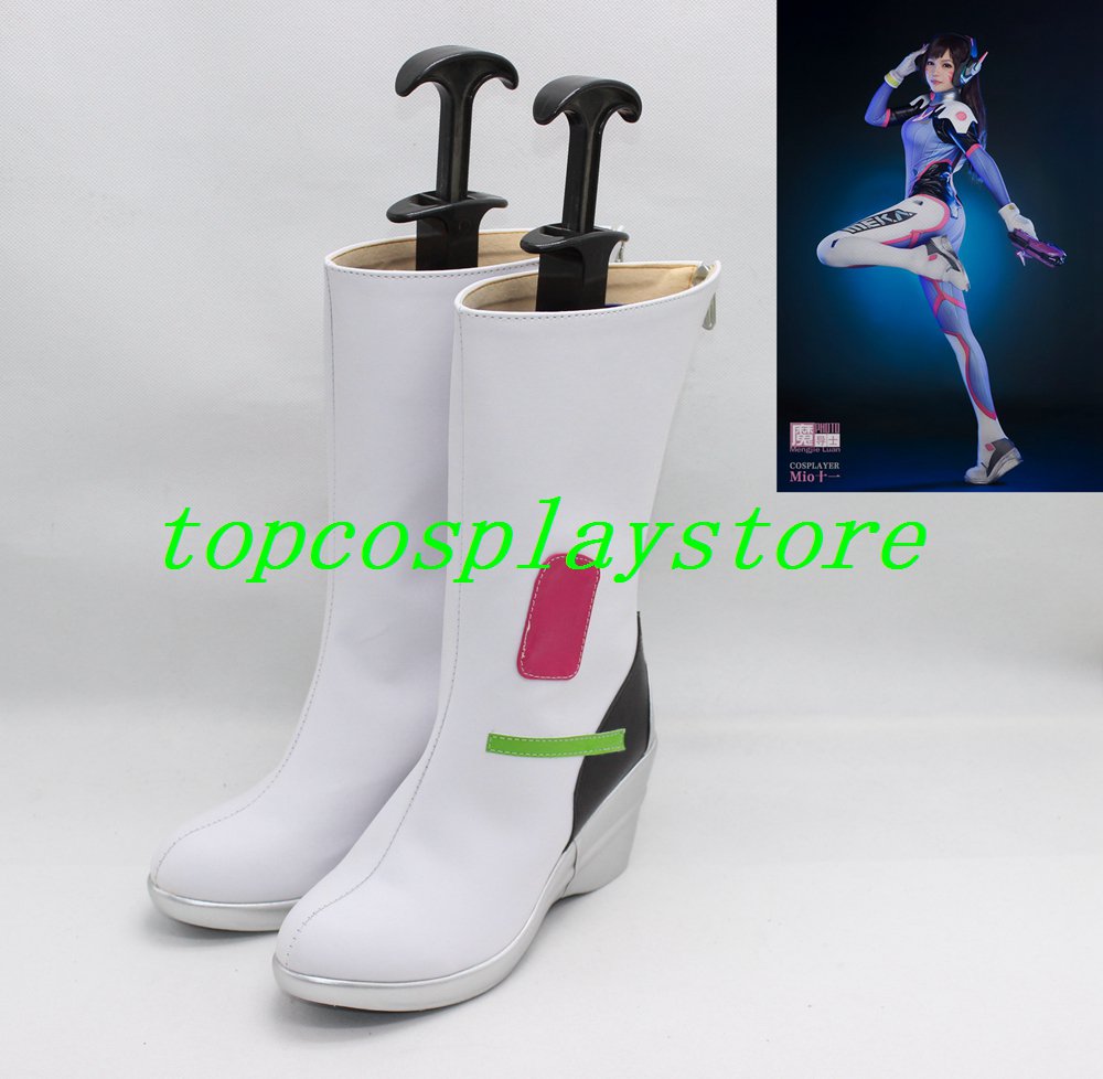 Overwatch D.VA DVA Cosplay Boots shoes shoe boot #AT105s