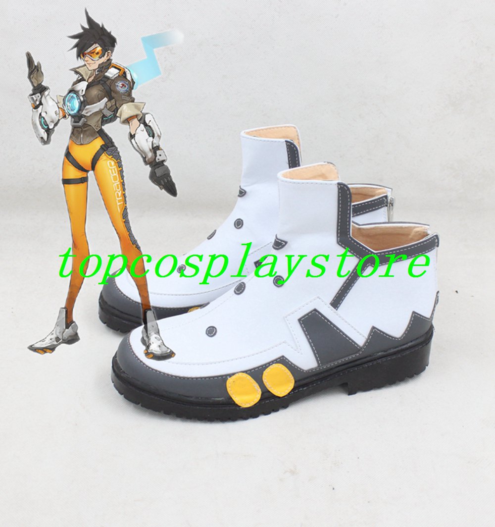 Overwatch Tracer Cosplay Boots shoes shoe boot #GS165