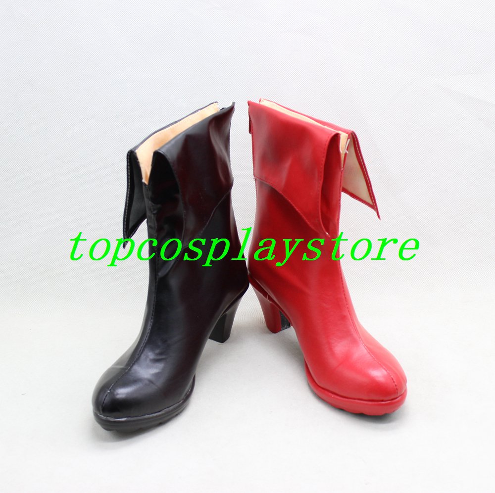 Batman Harley Quinn one black one red high heel ver cos Cosplay Shoes ...