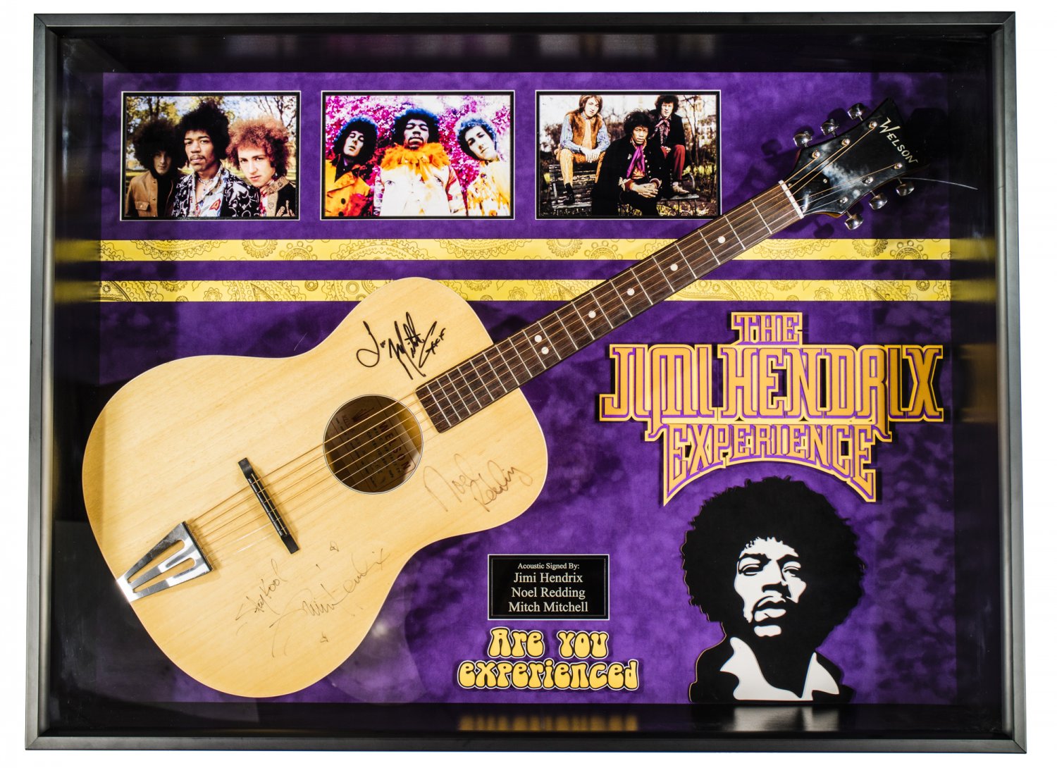 Jimi Hendrix - Signed Guitar Custom Framed