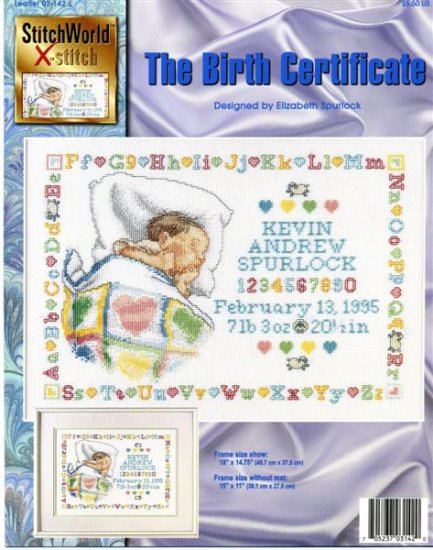 StitchWorld X-Stitch The Birth Certificate Collection Cross Stitch ...