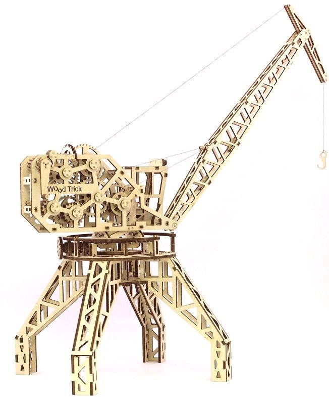 HARBOUR CRANE - WOODTRICK 3D Mechanical Wooden Model to build