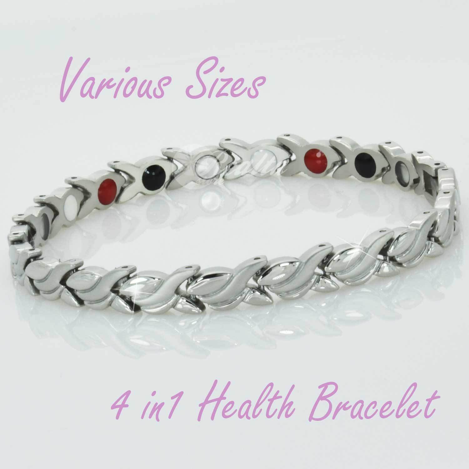 Womens Magnetic Bracelets for Arthritis Joint Balance Negative ION ...