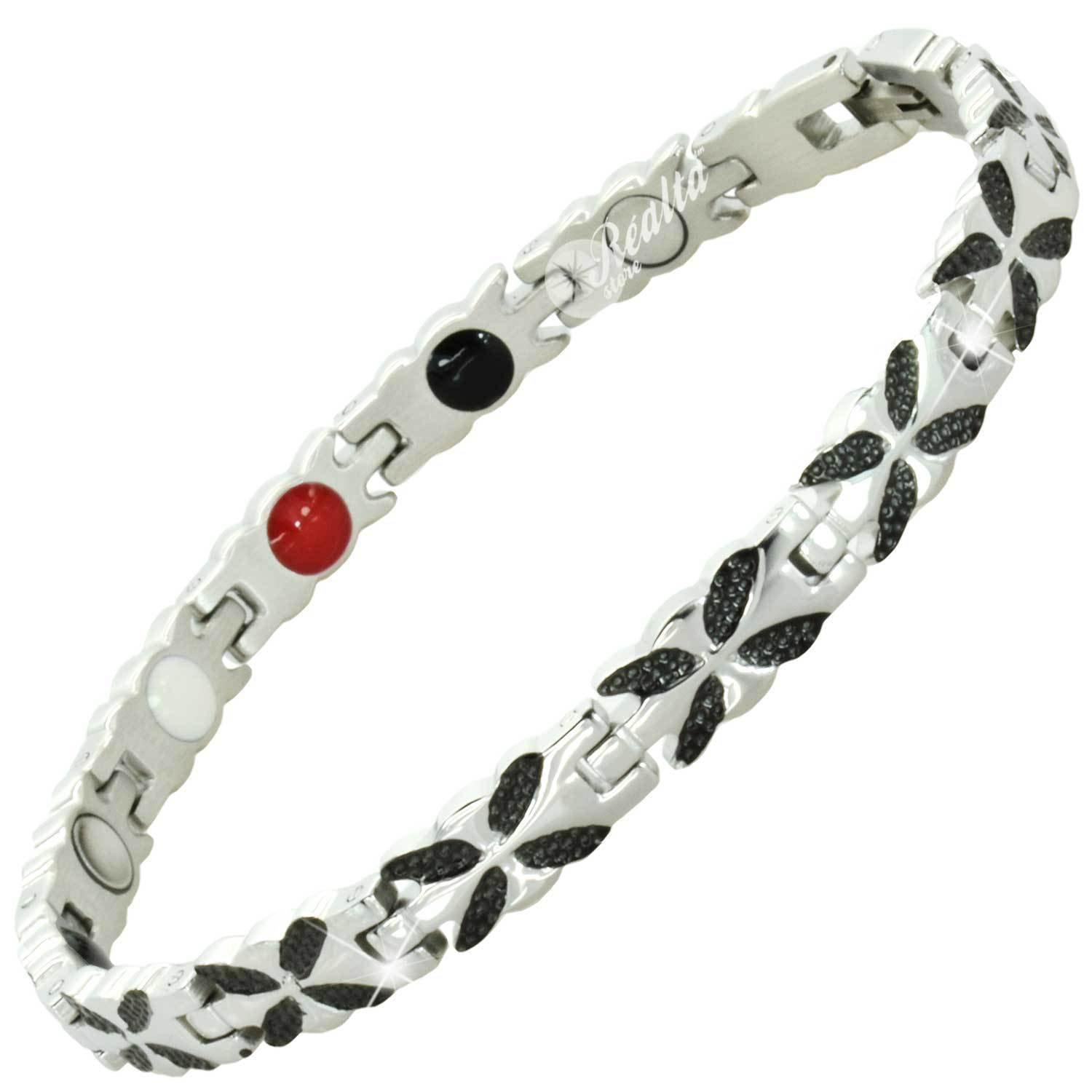 Womens Magnetic Health Bracelet Four Healing Stones Pain Relief ...