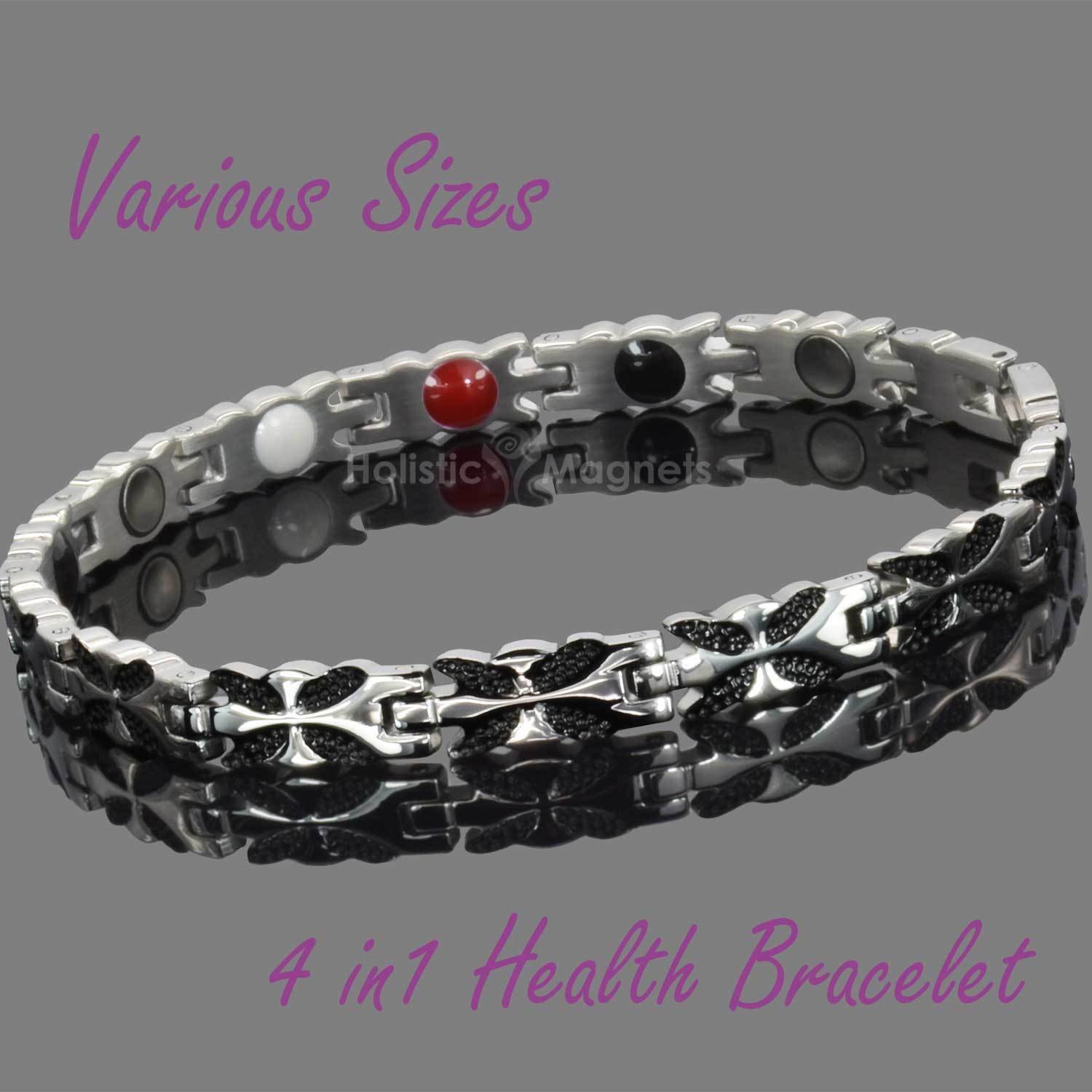 Womens Magnetic Health Bracelet Four Healing Stones Pain Relief ...