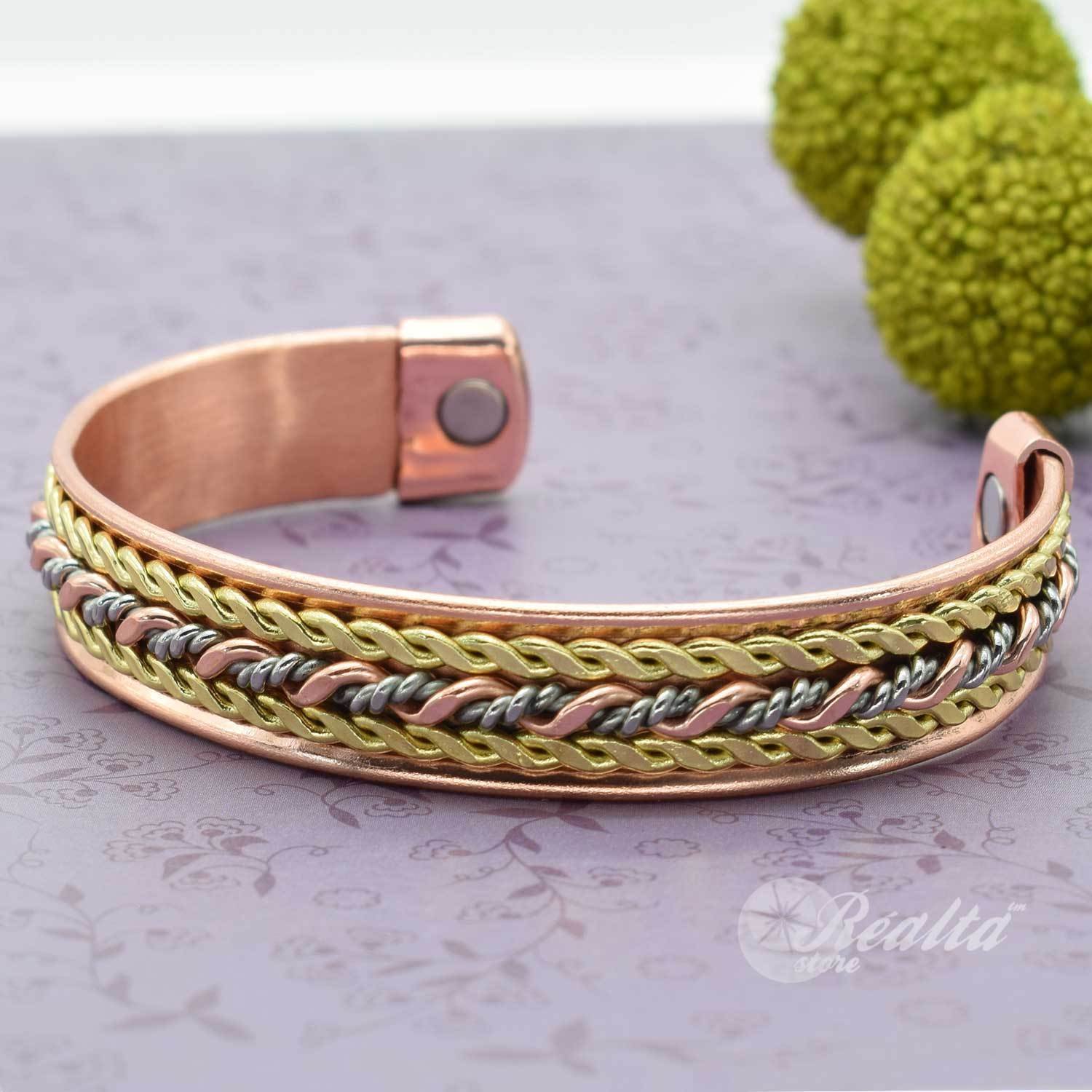 Torque Bangle Women Copper Magnetic Bracelets Healing Magnets Pain ...