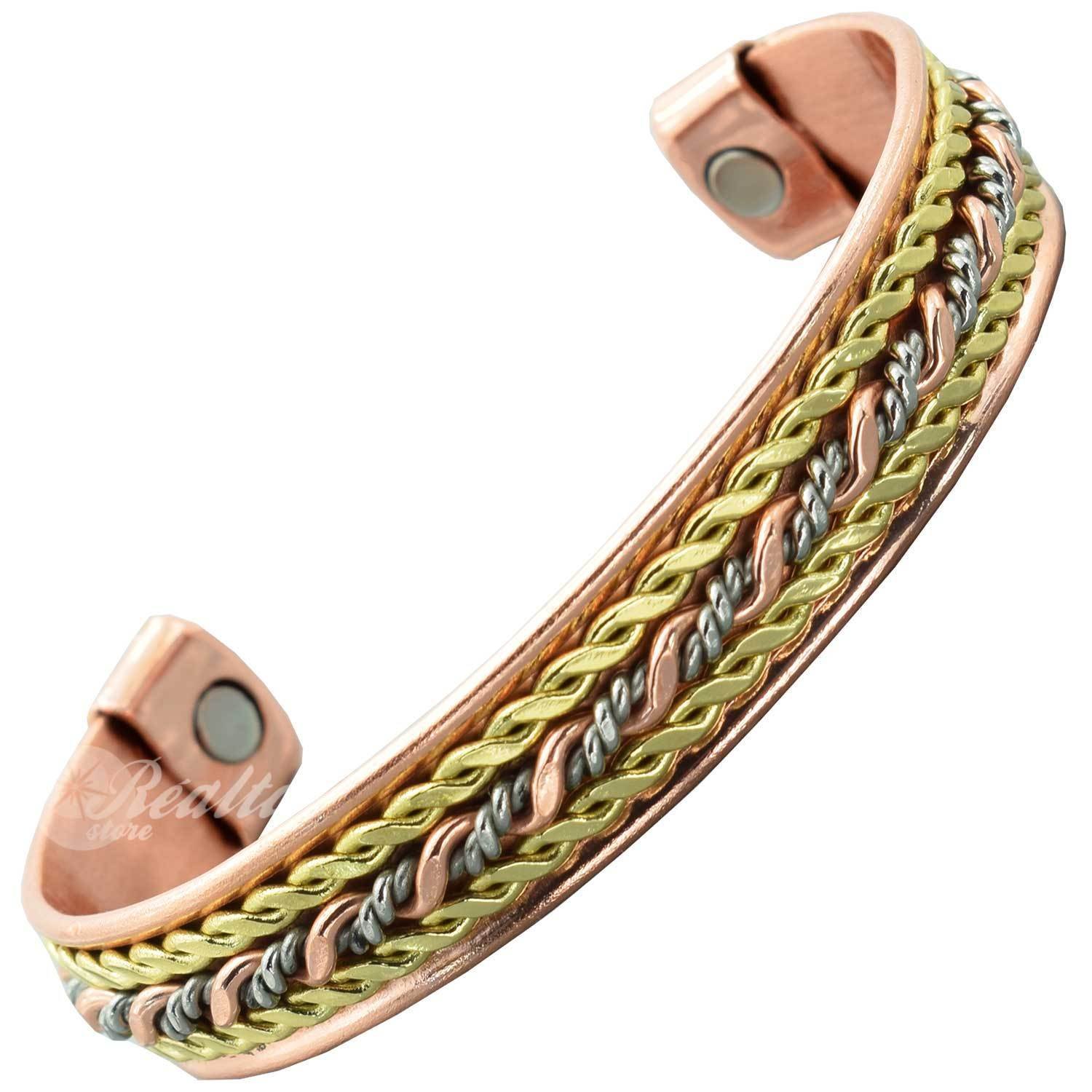 Torque Bangle Women Copper Magnetic Bracelets Healing Magnets Pain ...