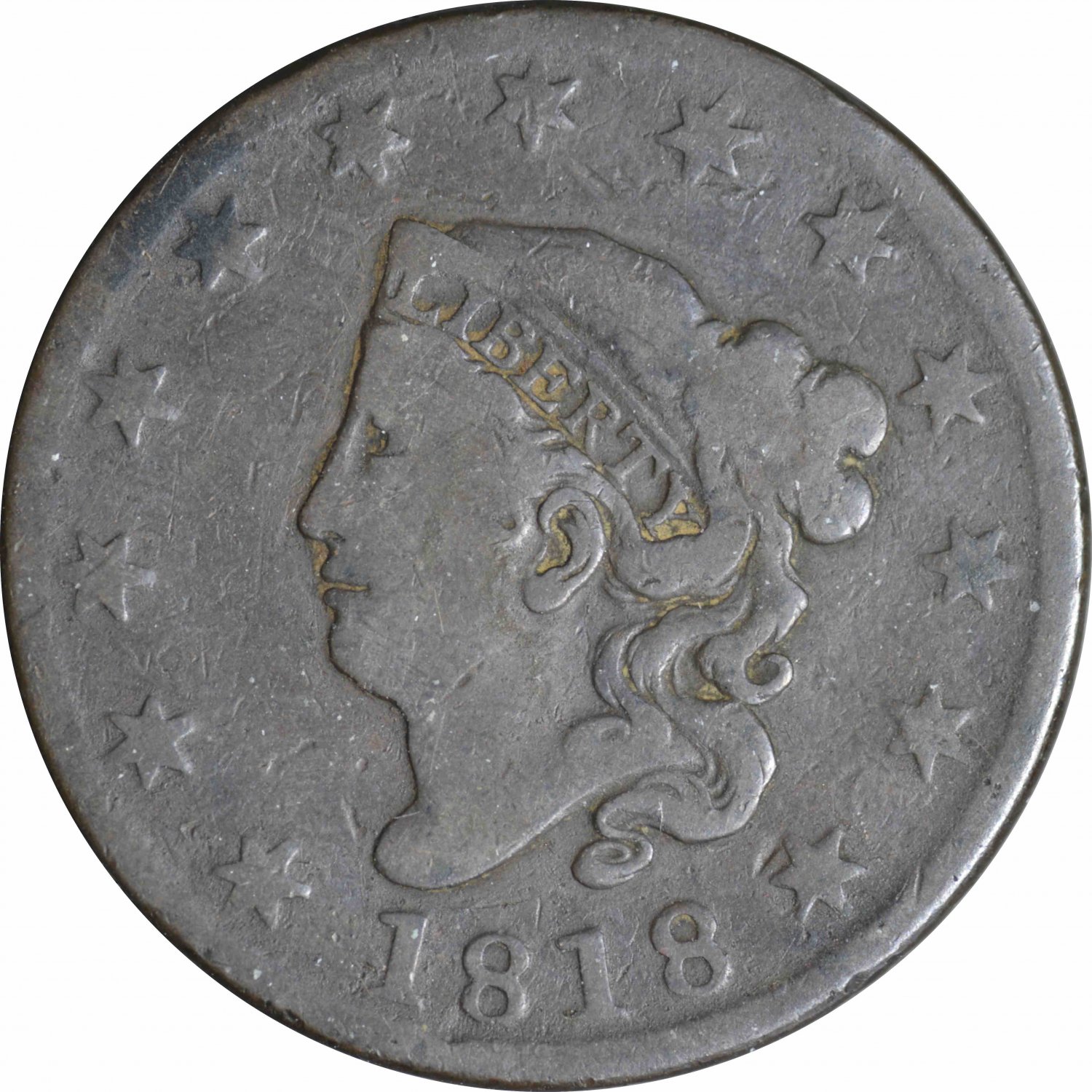 1818 Large Cent, N9 R3, Good