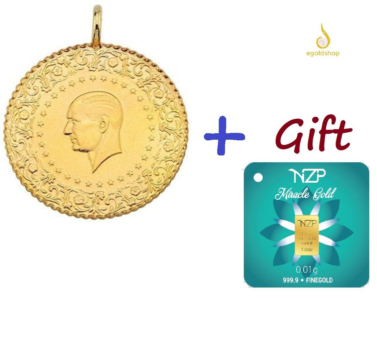 Traditional Turkish Gold Bullion Coin 22 Carat 1.75 Grams +Gift 0 ...