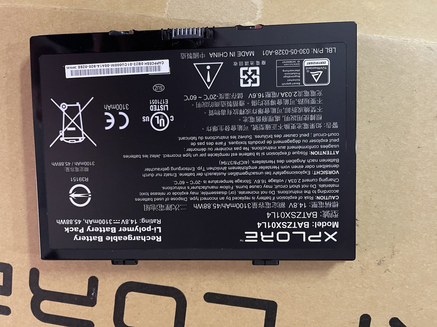 BATZSX01L4 BATZSX00L4 Battery Replacement For Motion R12 Xplore iX125R2 ...