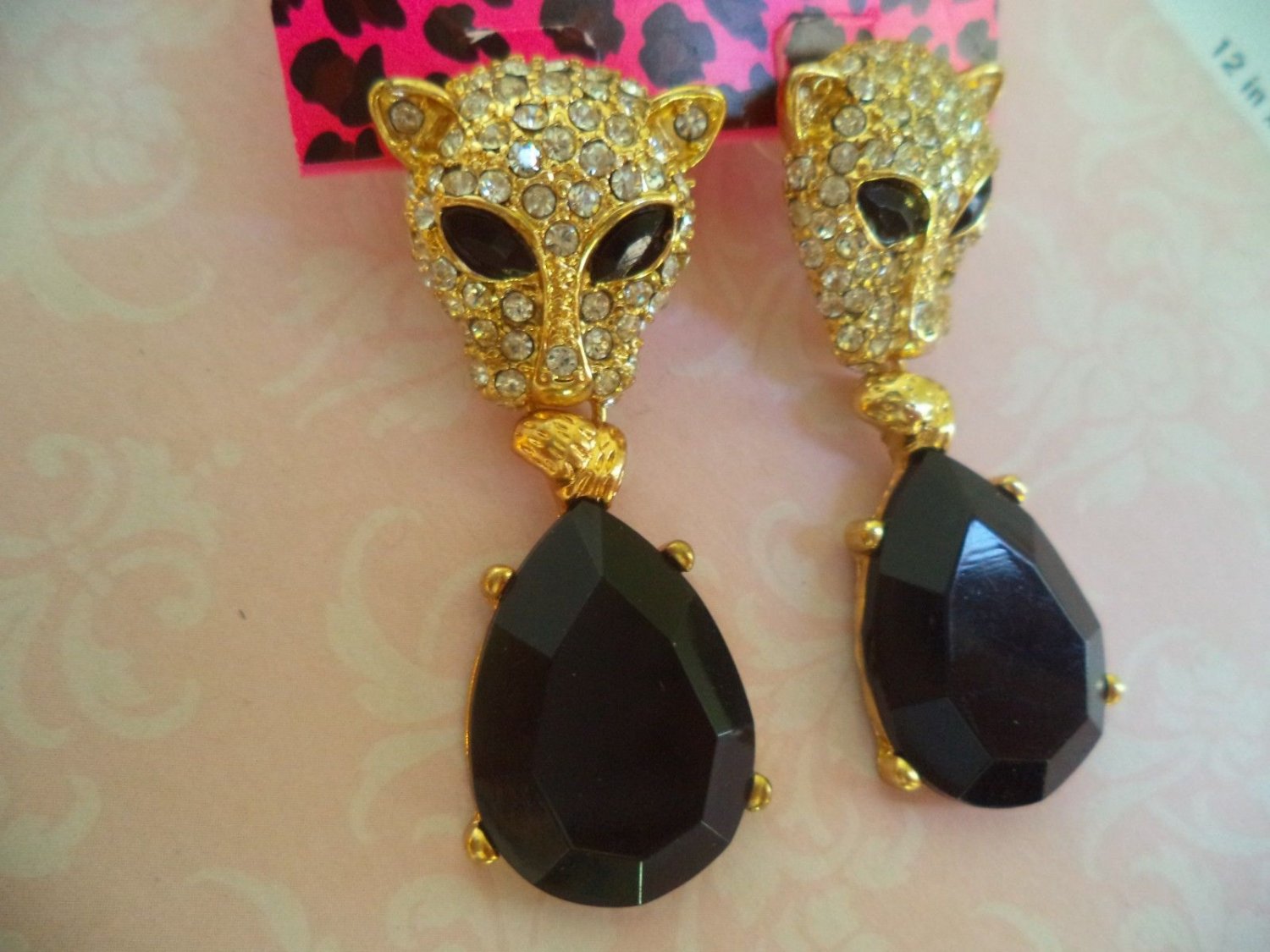 EaB003 Lux Bling Bling Gothic Lolita Leopard Dangle Earrings Hip hop ...