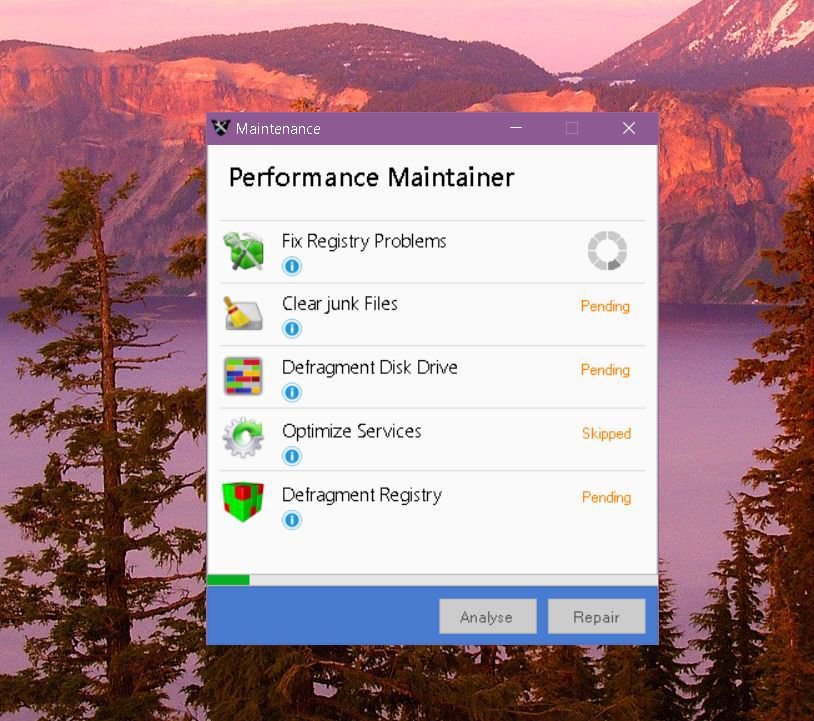 Windows Performance Maintainer Clean Fix Utility Suite Repair Privacy Dell HP