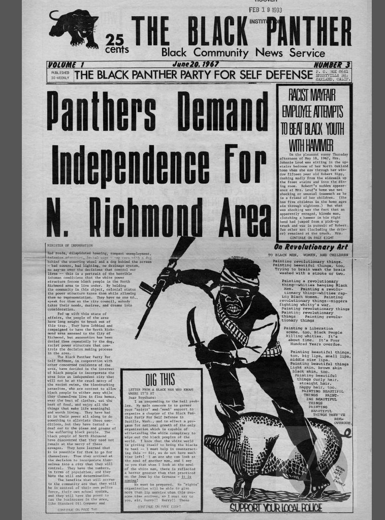 Black Panther Party Newspaper Black History BLM 1967-1970 103 Issues ...