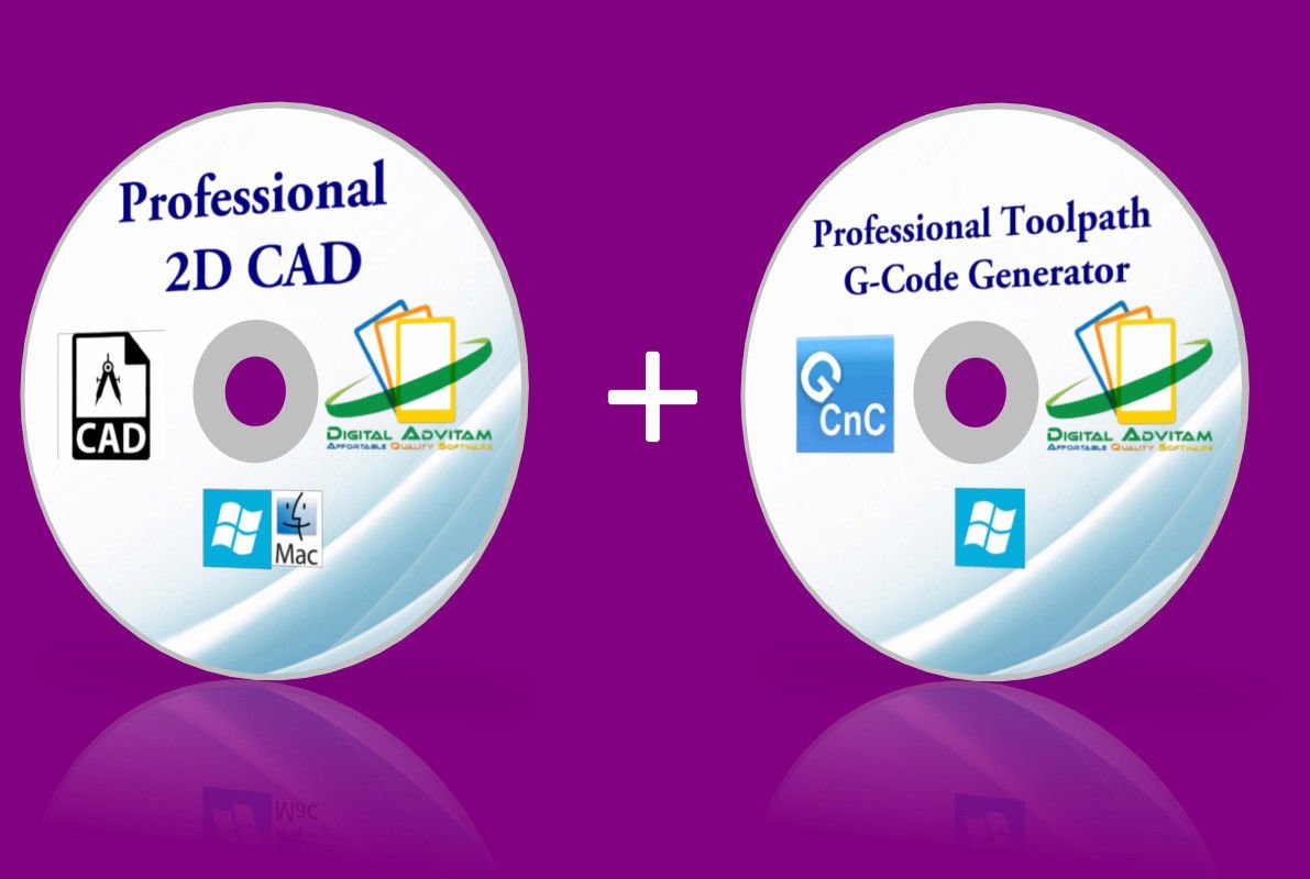 2D CAD Software + Toolpath G-code Generator CNC machining 3D CAD Model STL