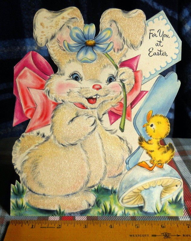 HAPPY EASTER fo you HALLMARK*Hall Bros copyright 1948 easel standing card