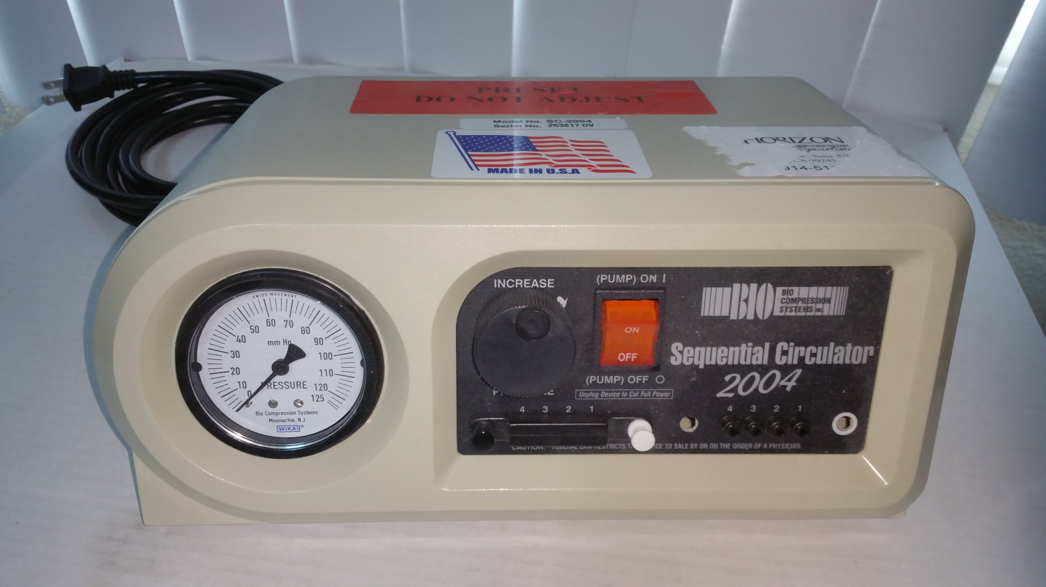 Bio Compression Systems Sequential Circulator Lymphedema Pump