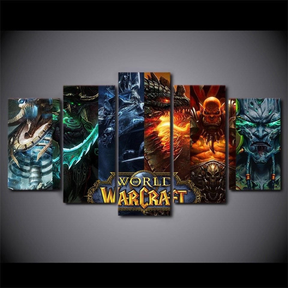 World Of Warcraft, Framed Canvas Art Home Decor Wall Art