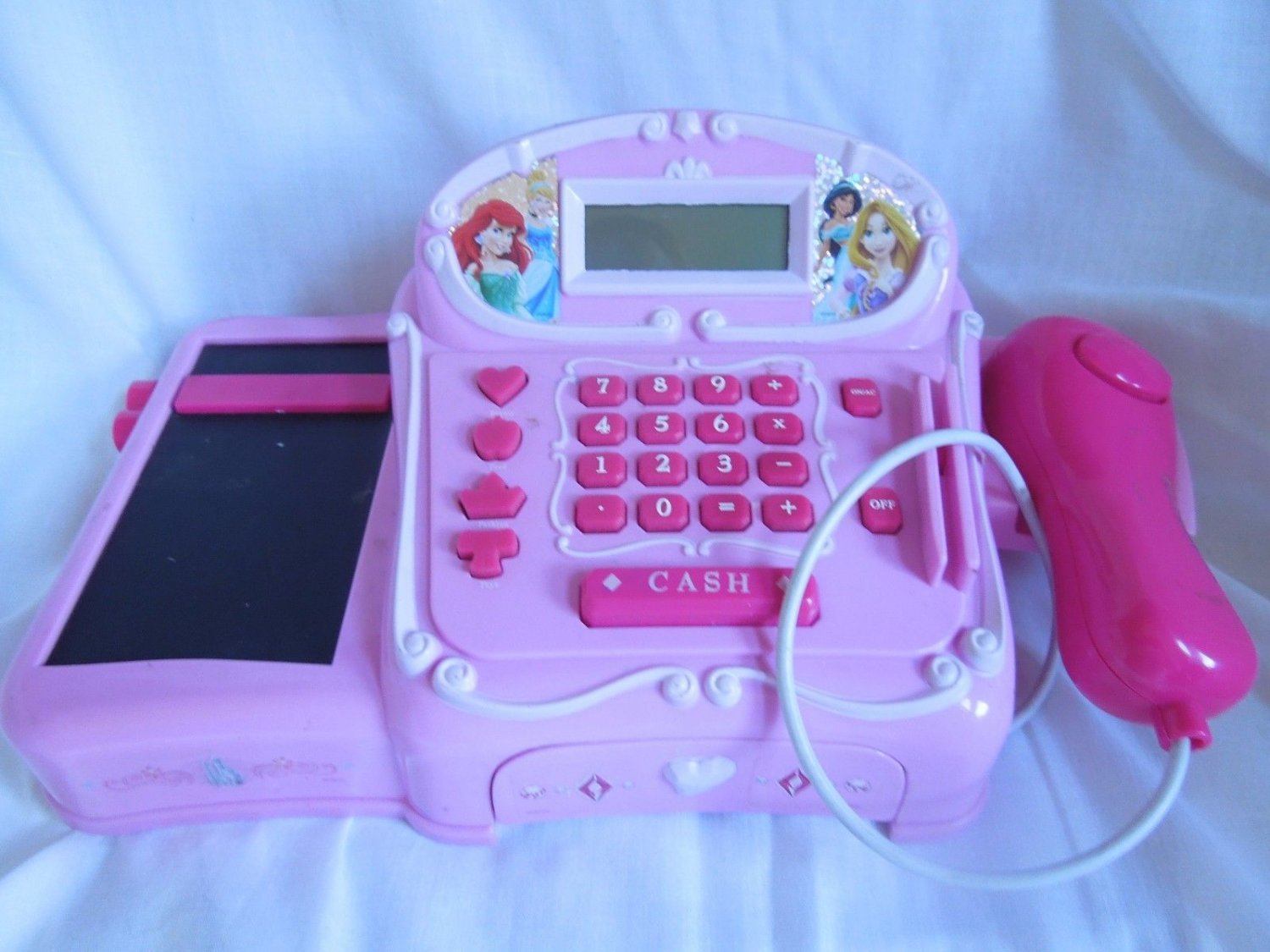 Disney Princess Royal Talking Cash Register Calculator Cinderella Ariel ...