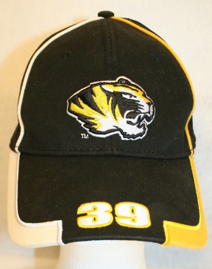 Mizzou TIGERS Univ-MO #39 THE GAME Embroidered logo black white gold ...