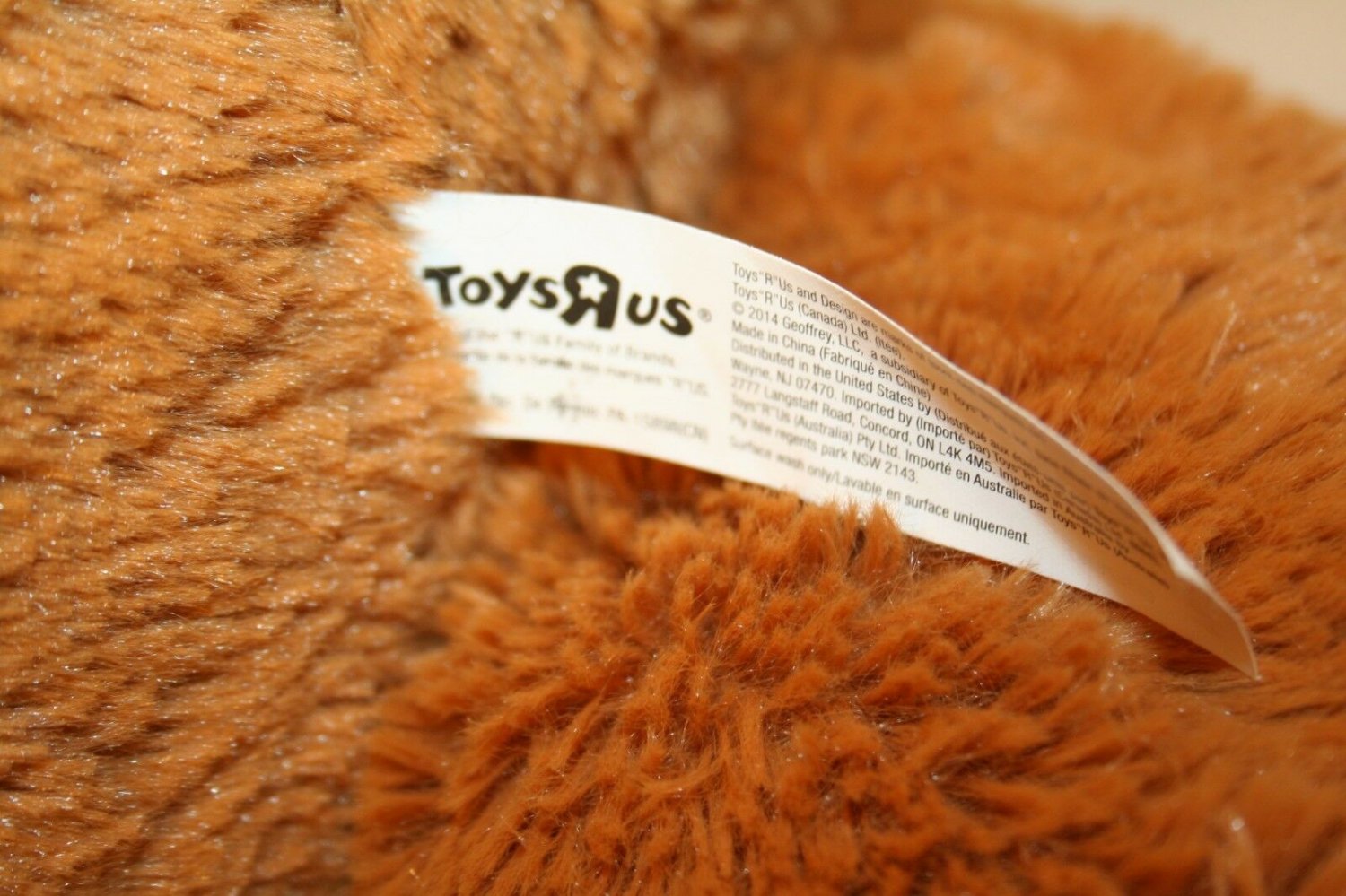 Toys R Us GINORMOUS 48" Brown Teddy Bear w/Green & red Christmas Scarf ...