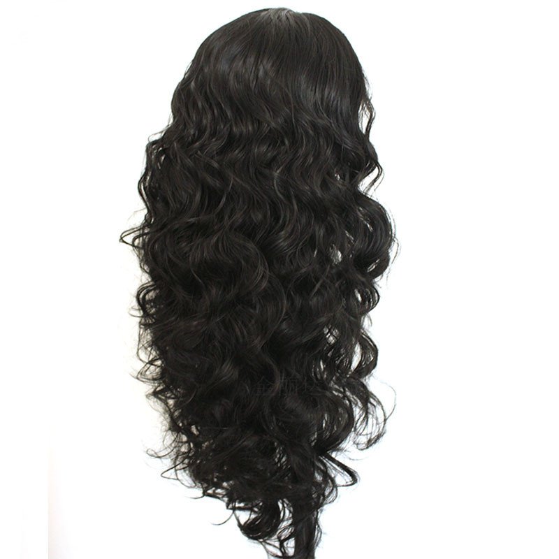 Bombshell 16-26 Inch Deep Wave Black Lace Front Synthetic Wig High ...