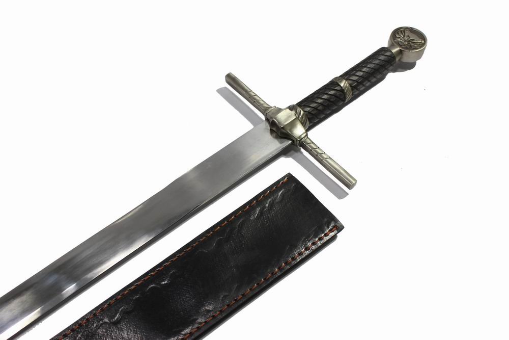 WITCHER 3 STEEL SWORD REPLICA GERALT RIVIA MEDIEVAL LONGSWORD SHOULDER ...