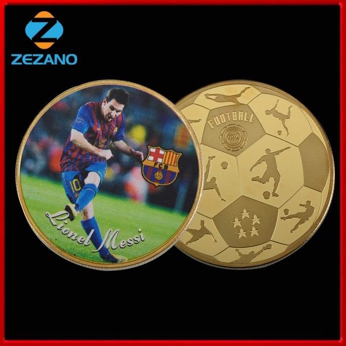 Hot New Lionel Messi Super Sports Star Fan Challenge 24k Pure Gold Coin