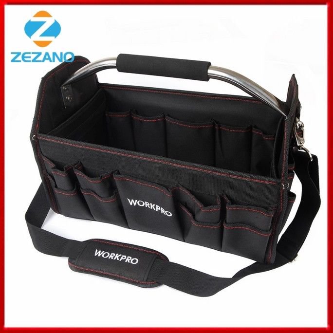 16" 600D Foldable Tool Bag Shoulder Bag Handbag Tool Organizer Storage Bag