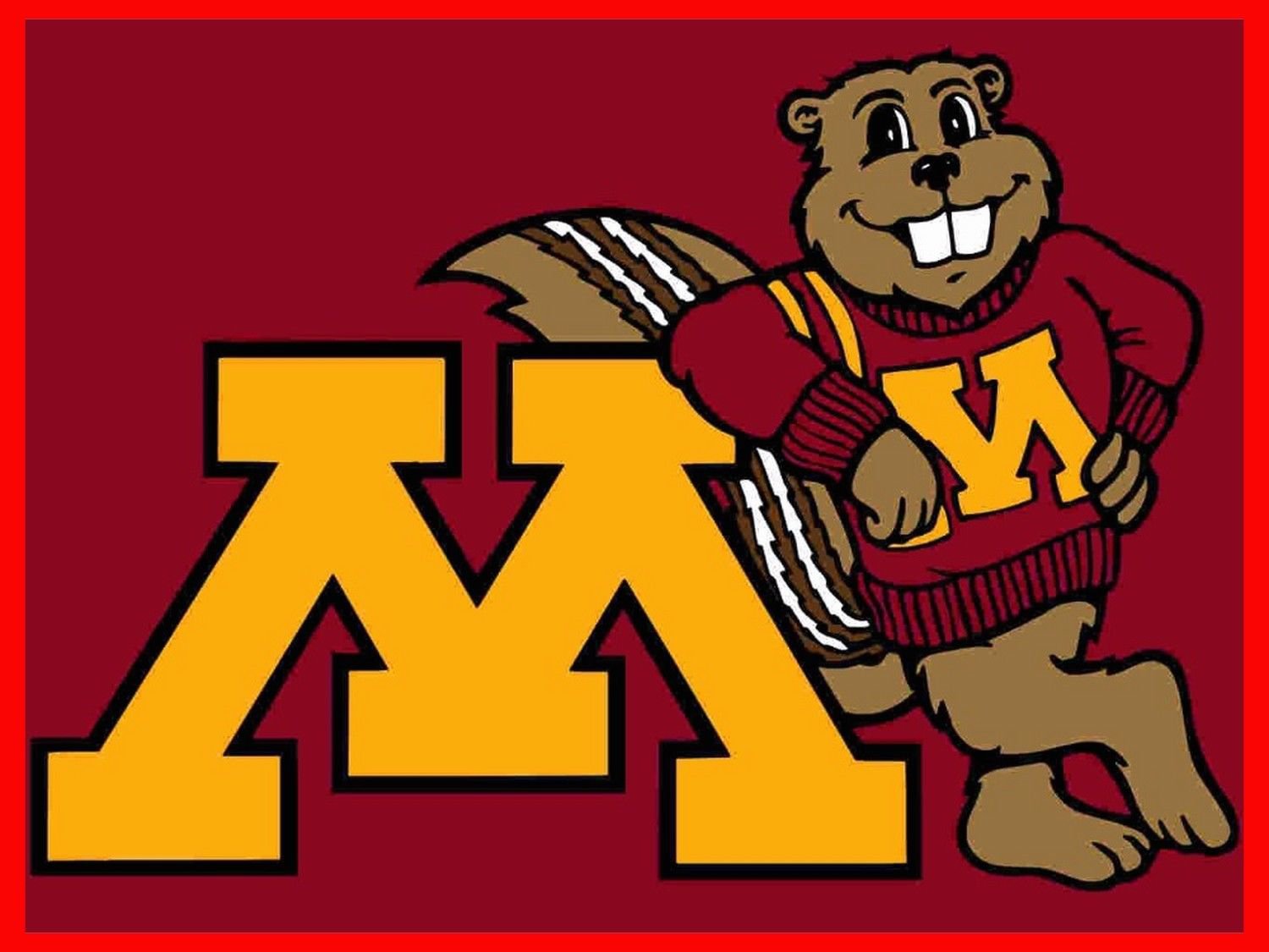 NEW NCAA Minnesota Golden Gophers Logo Hand Flag 90*150 CM Club Team ...