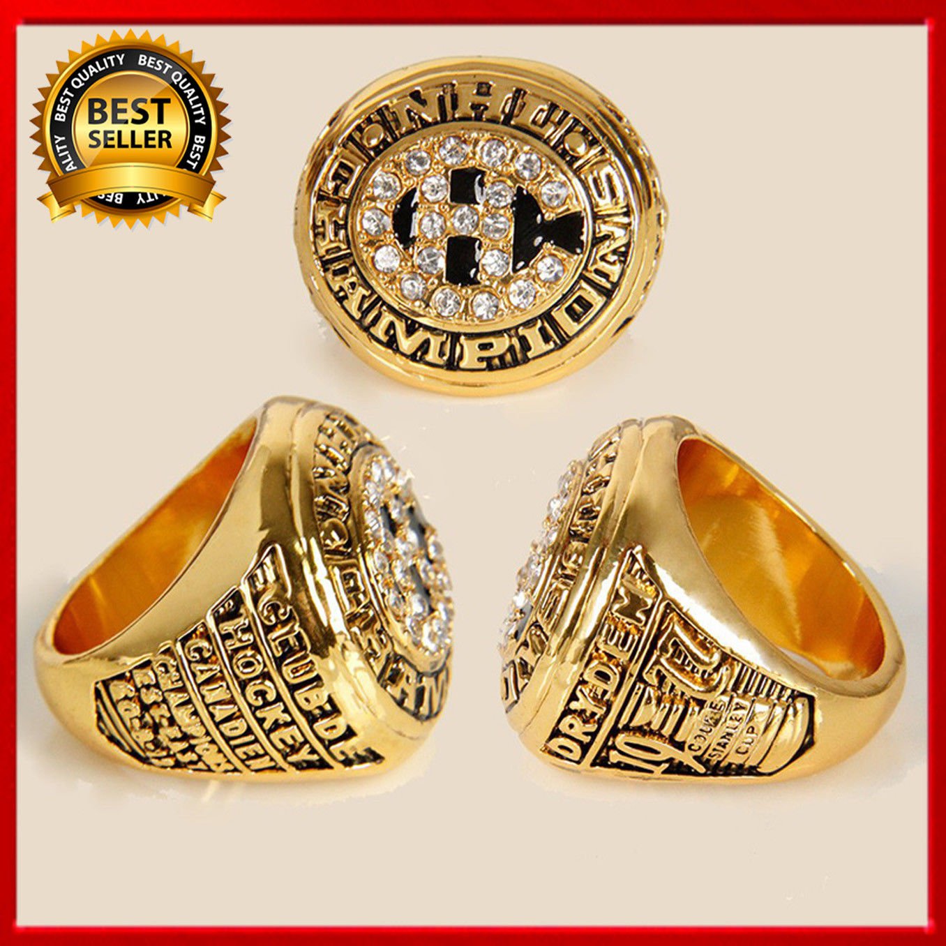 1977 Patrick Roy Stanley Cup Championship Ring, Gift Rings For Men U.S ...