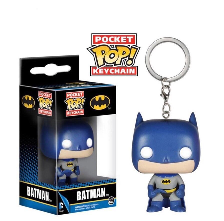 Funko pocket pop keychain DC comics Batman blue bobble head new in box