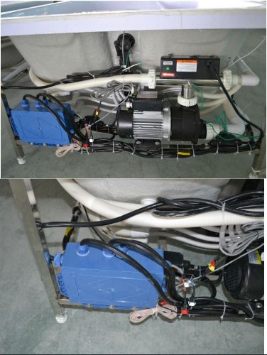 1 Person Hydrotherapy White Bathtub with Bluetooth, Remote Control, and ...