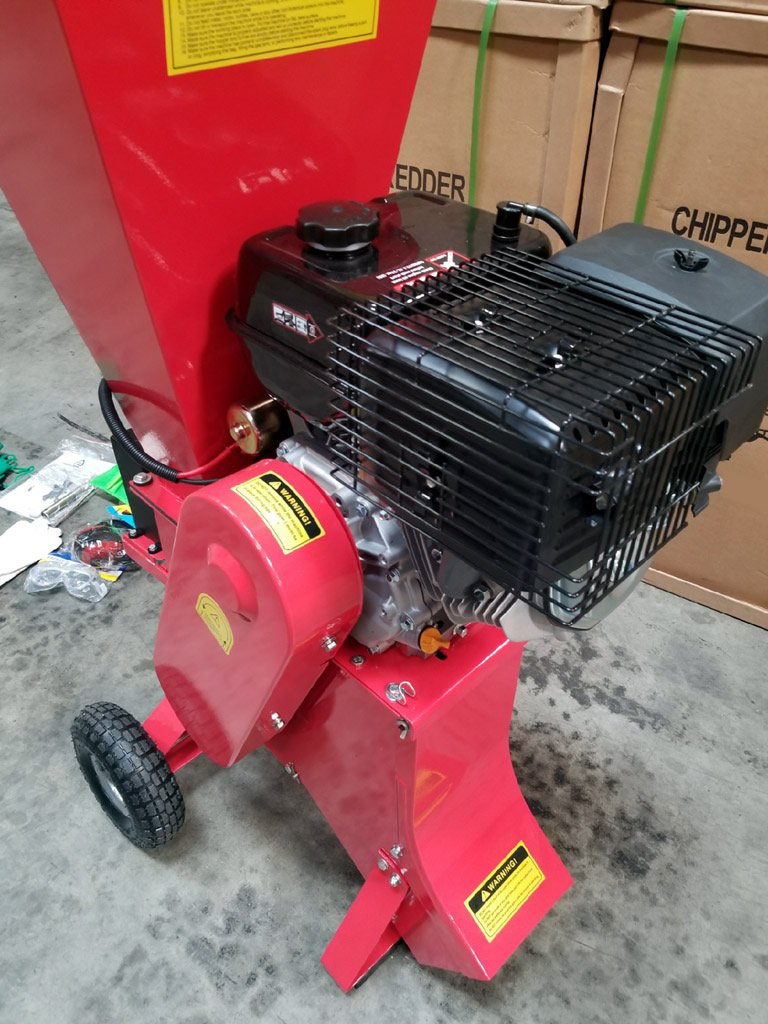 15HP 420CC Gas Powered Wood Chipper Shredder, 4" Capacity, with Mulch ...