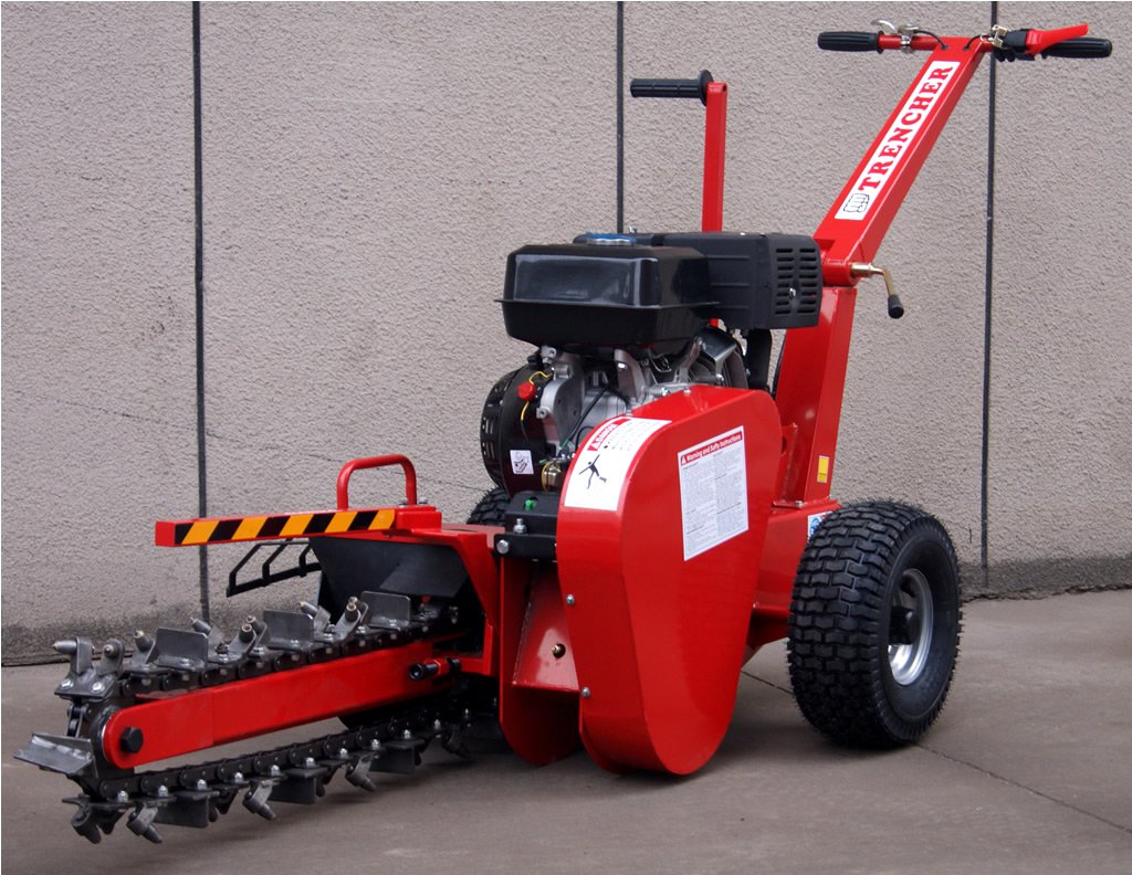 15HP Gas Powered Walk Behind Trencher Digger Tiller Cultivator, 24 ...