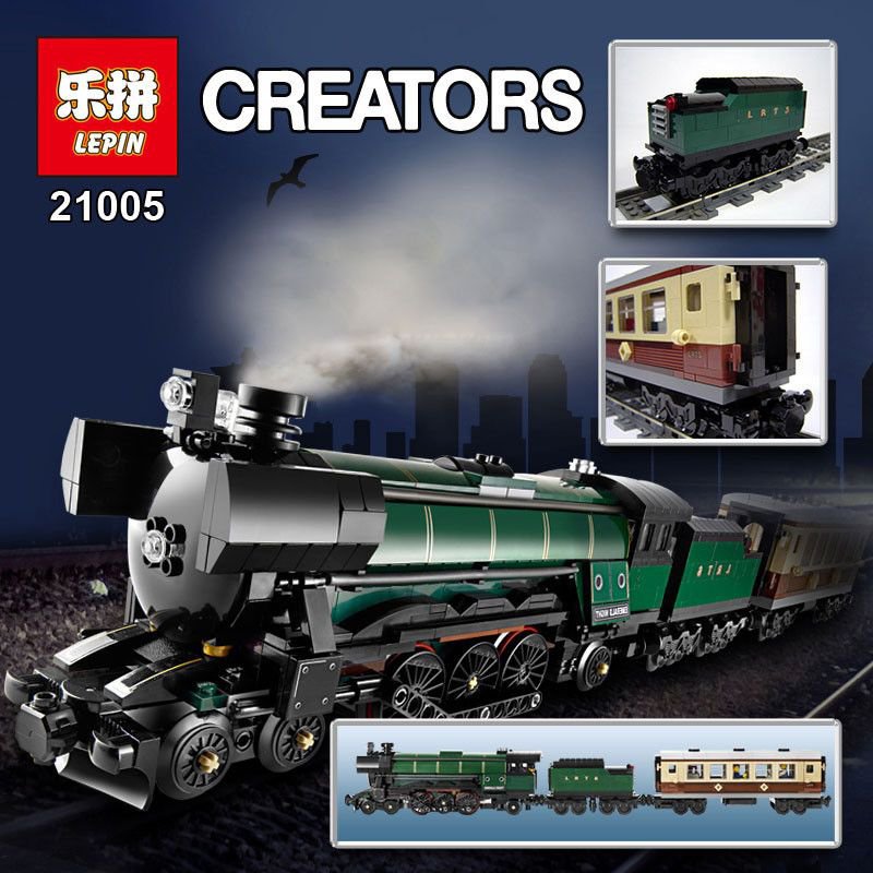 Lepin 21005 Creator Emerald Night Train Compatible Lego 10194