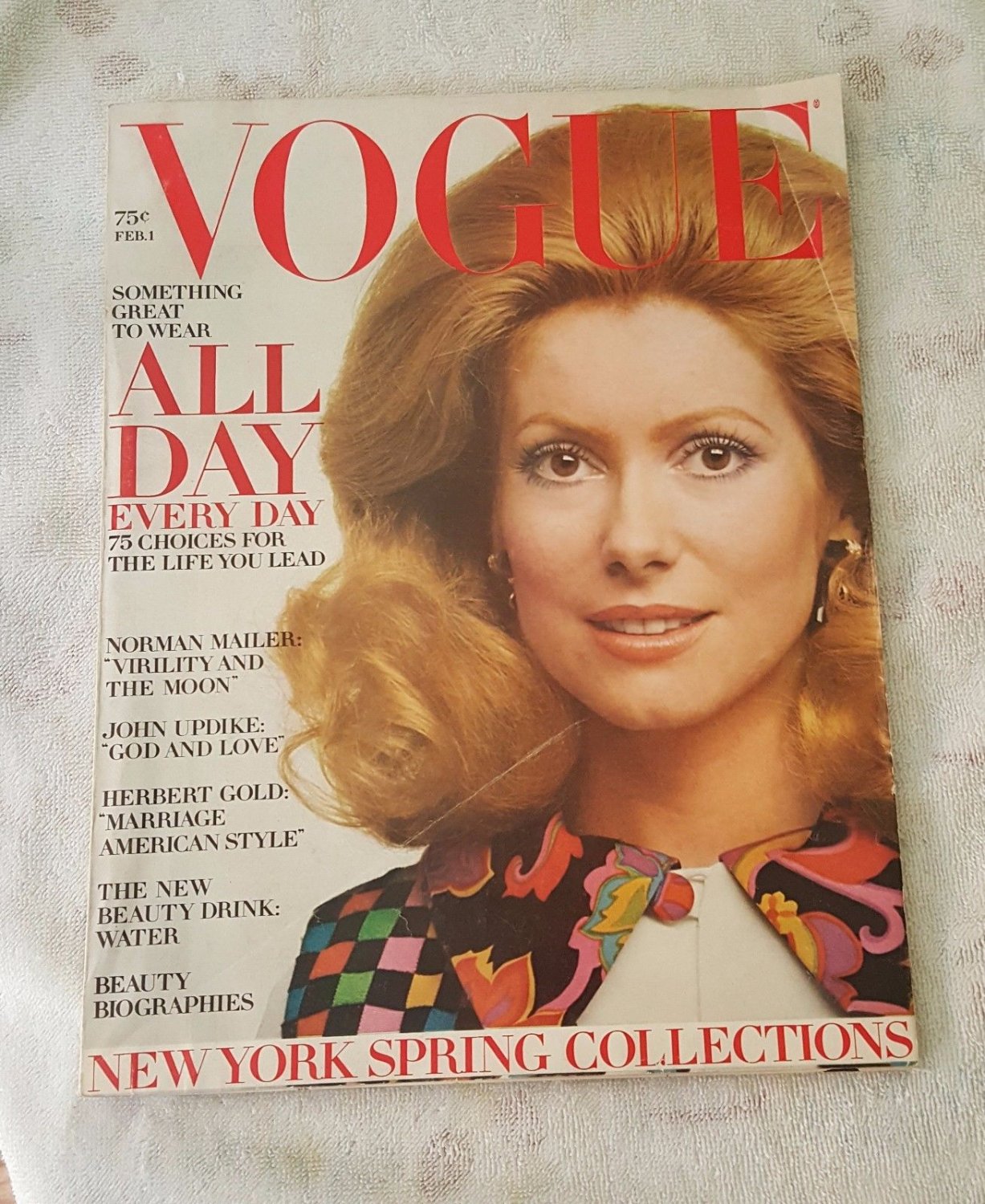 Vogue Magazine February 1st, 1971 Catherine Deneuve Irving Penn Waldek ...