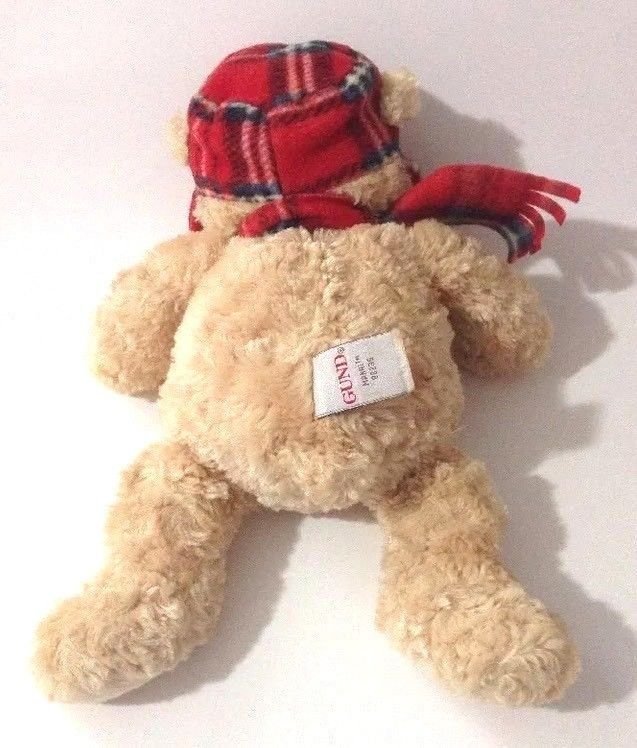 Gund Manni Plush Bear 12" With Trapper Hat and Scarf 88235 Toy Stuffed ...