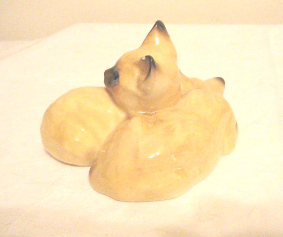 Beswick England Siamese kittens ceramic figurine 1296 vintage cm1280