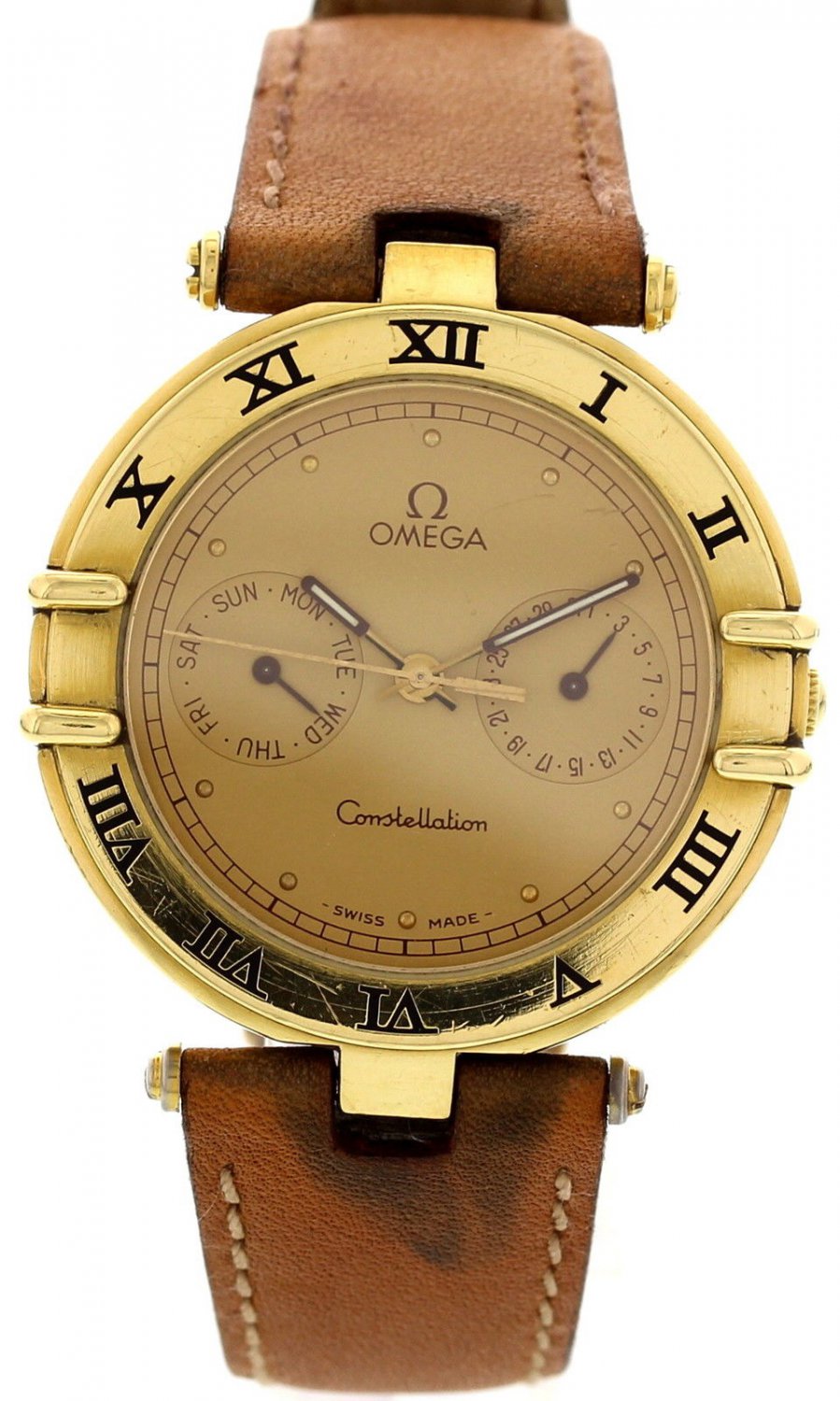 Vintage Omega Constellation Day Date 18K Yellow Gold