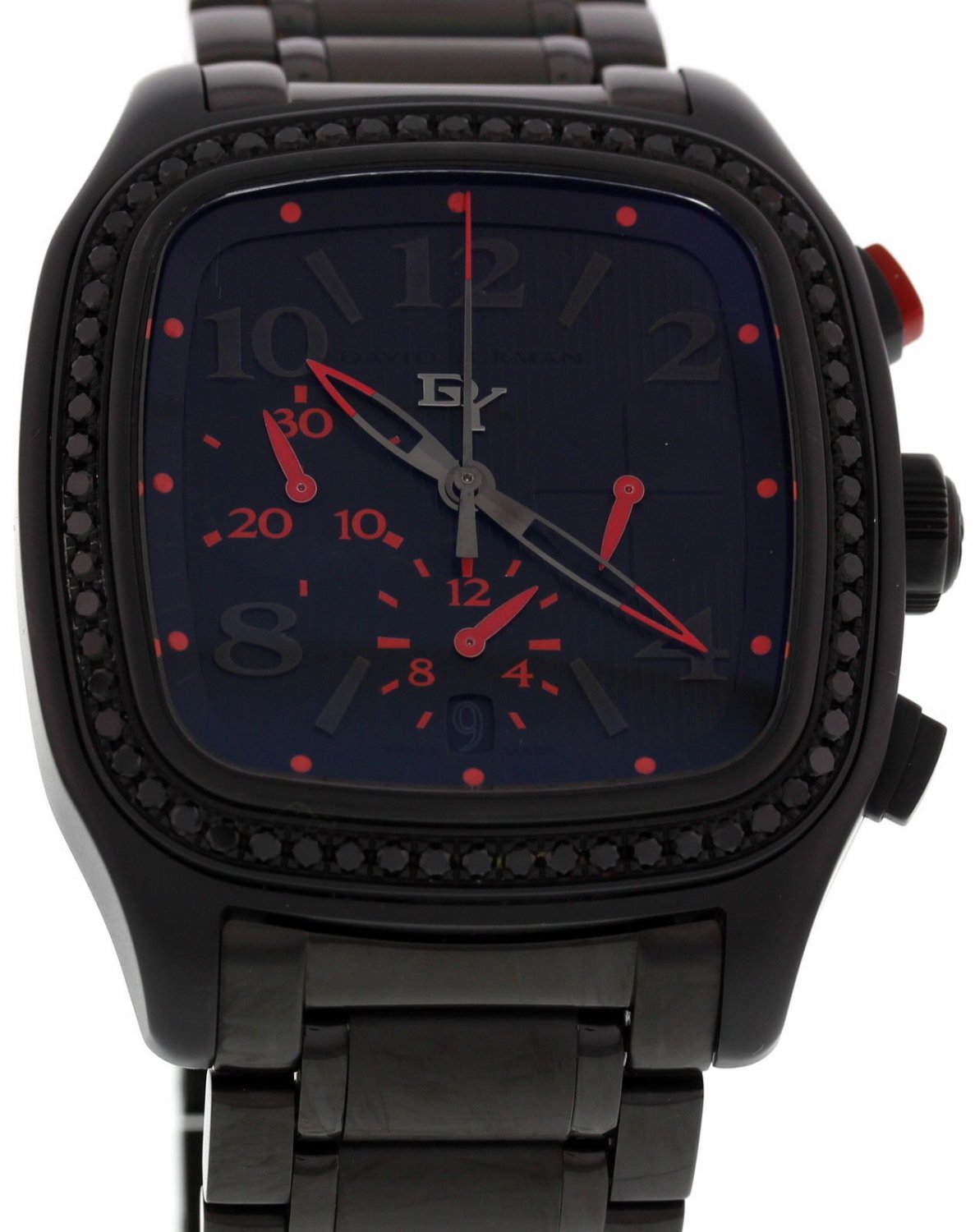 Men's David Yurman Belmont Shadow Chronograph Black Diamonds