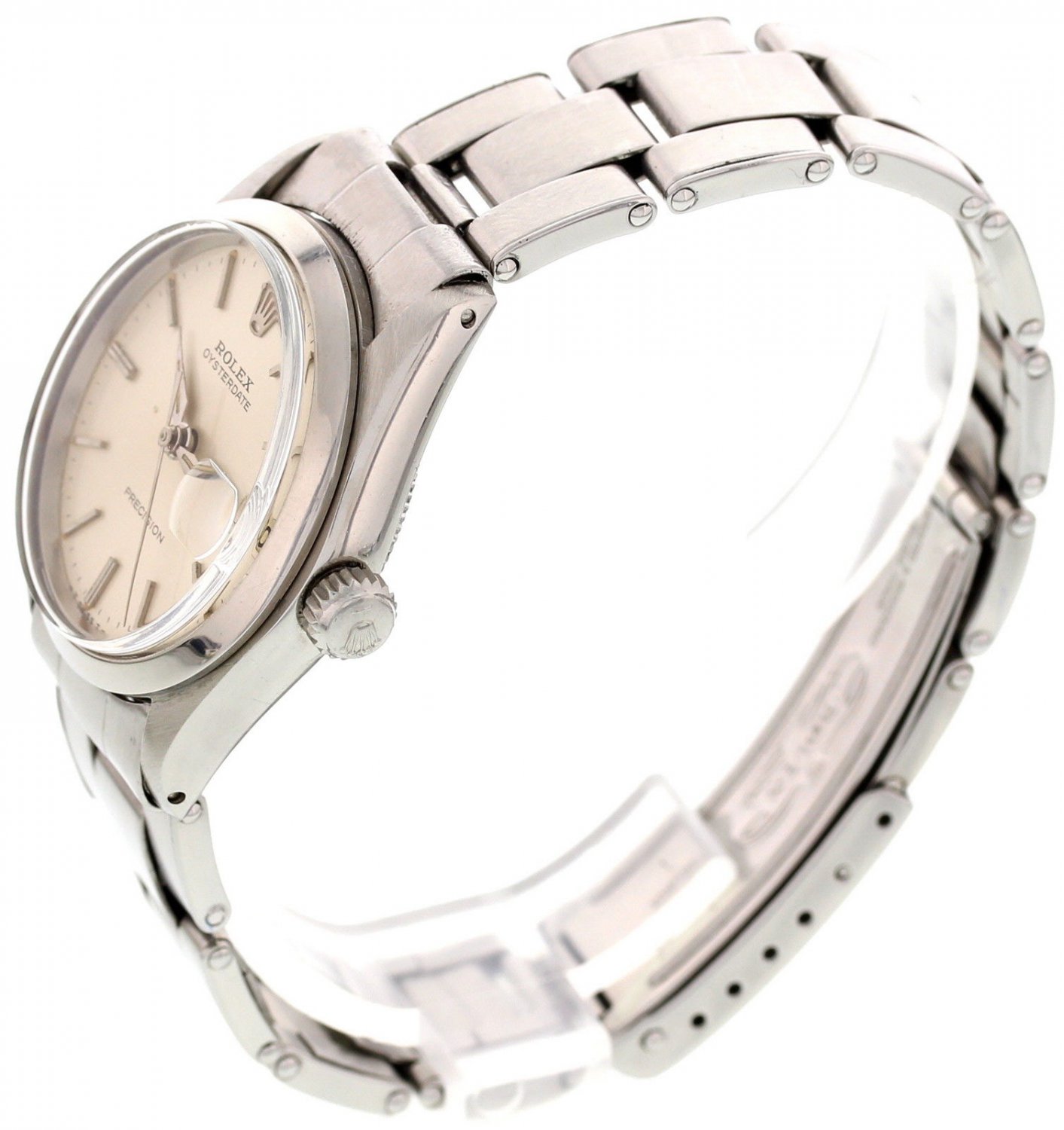 Vintage Rolex Oysterdate Precision 6466 Stainless Steel Watch