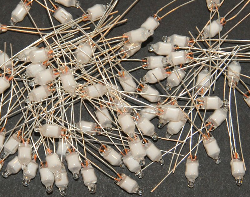 100 pcs. Miniature Blue Neon Lamp Bulb 5mm Round Light Indicator Ships ...