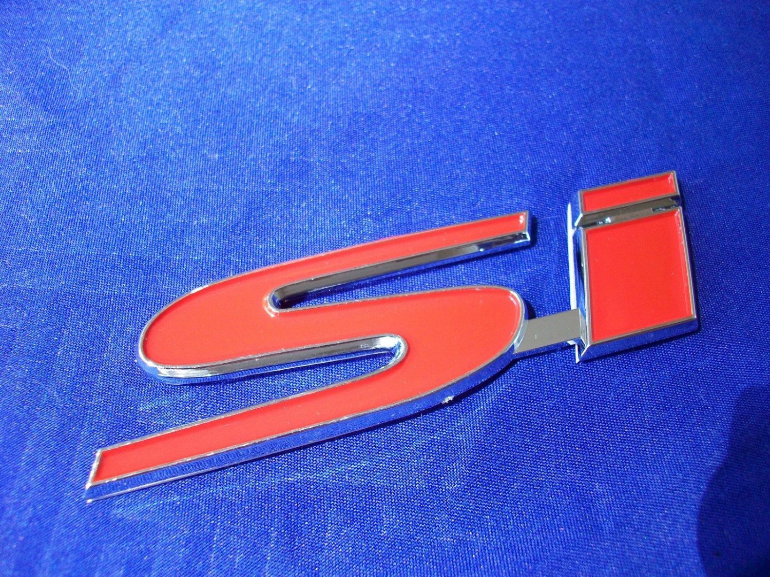 Red Si Emblem Decal Sticker Badge Rear Trunk Grill Car Fits Honda Civic