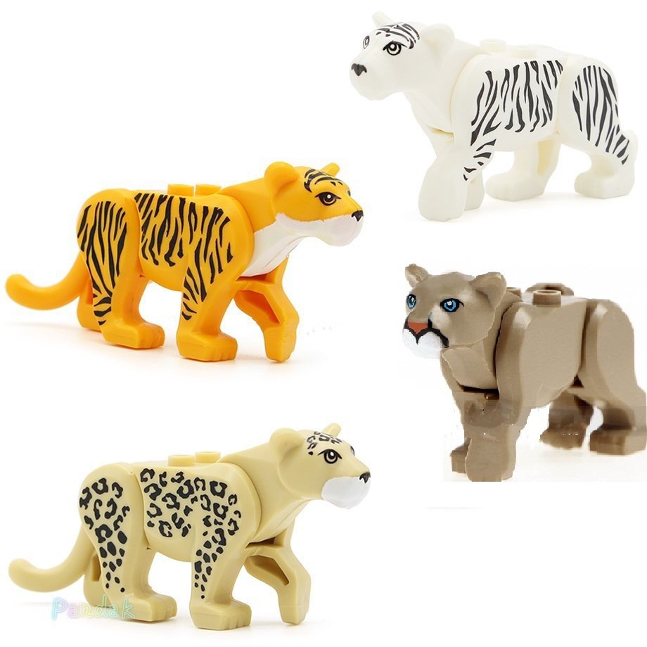 SUMMER JUNGLE SETS Big Cat Line Panther Leopard Tiger Minifigures ...