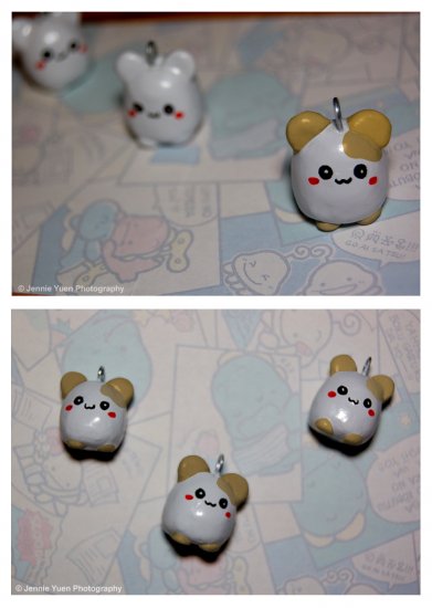 Polymer Clay Hamster Charms